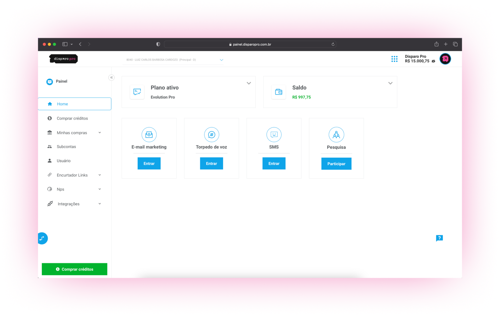Dispare SMS e Torpedo de Voz em Massa • Disparo Pro
